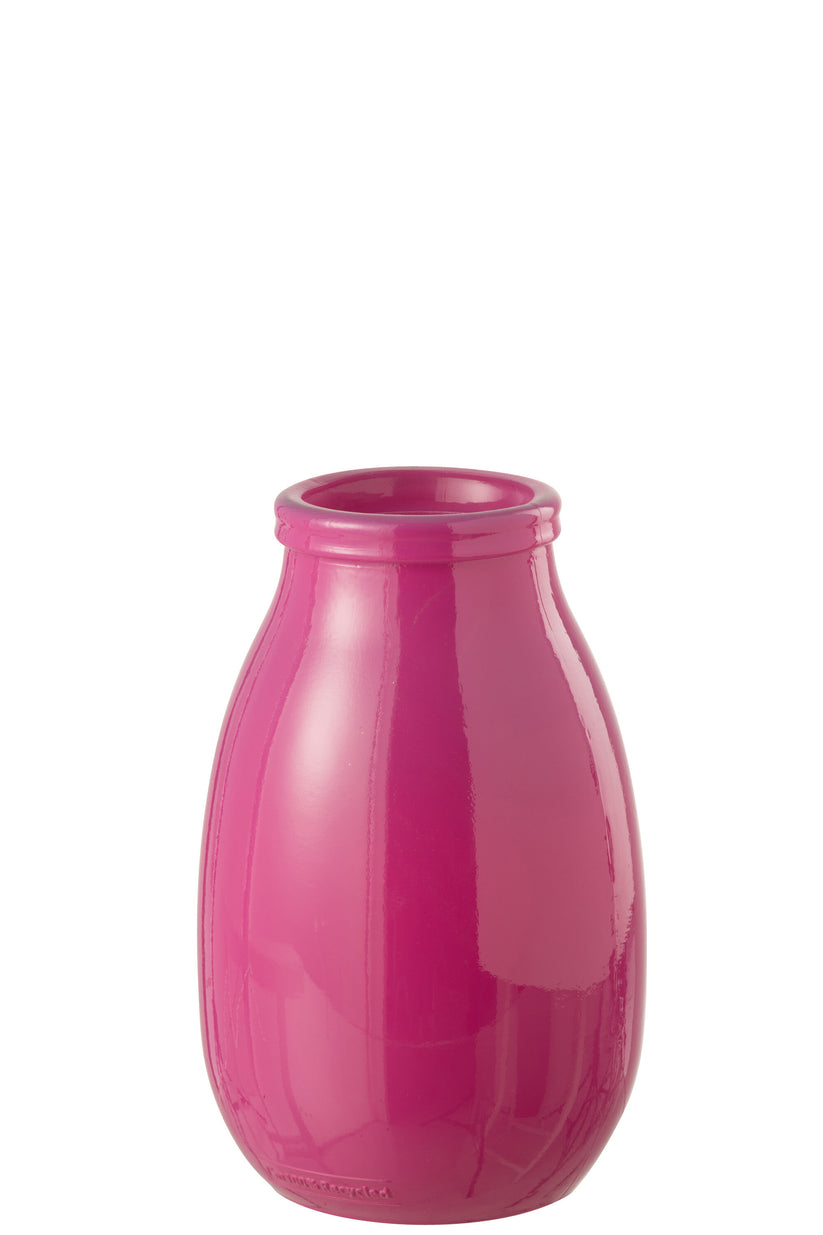 Fuchsia Glazen Vaas 28 cm | Krokomingo